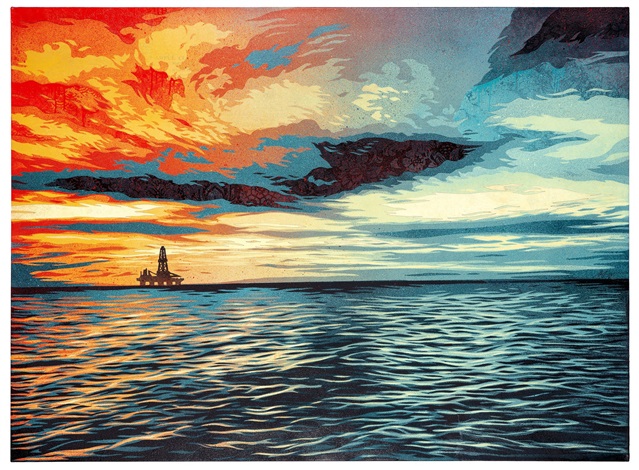 Sunset as the Fall Approaches, Version 1 by Shepard Fairey on artnet