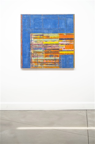 Blue Return - bold, bright, colorful, abstract, modernist, oil on canvas by David Sorensen on artnet