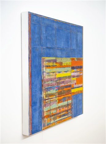 Blue Return - bold, bright, colorful, abstract, modernist, oil on canvas by David Sorensen on artnet