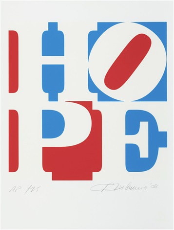Hope Red, White, and Blue by Robert Indiana on artnet
