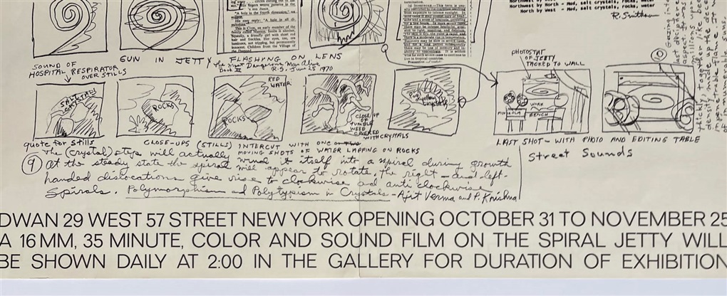 Movie Treatment for Spiral Jetty, Dwan Gallery Poster by Robert ...