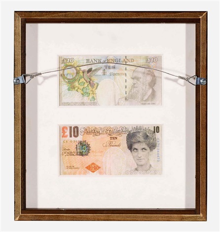 Banksy Di-Faced Tenner Set of 2 framed works Banksy 10 pound bank note ...