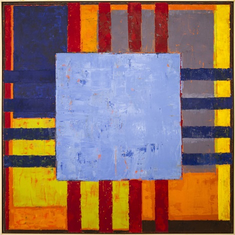 Havana No 5, Blue - bold, bright, colorful, abstract, modernist, oil on canvas by David Sorensen ...