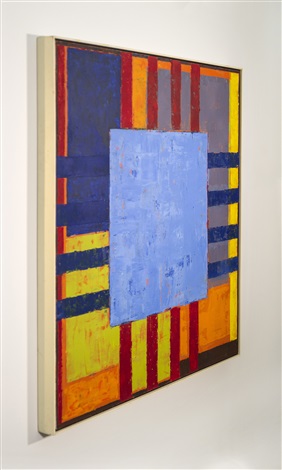Havana No 5, Blue - bold, bright, colorful, abstract, modernist, oil on canvas by David Sorensen ...