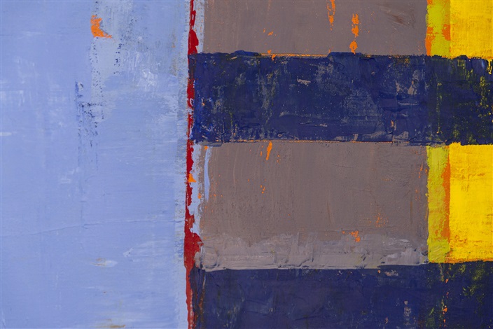 Havana No 5, Blue - bold, bright, colorful, abstract, modernist, oil on canvas by David Sorensen ...