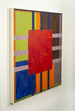 Havana No 6, Red - bold, bright, colorful, abstract, modernist, oil on canvas by David Sorensen ...