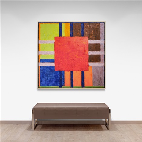 Havana No 6, Red - bold, bright, colorful, abstract, modernist, oil on canvas by David Sorensen ...