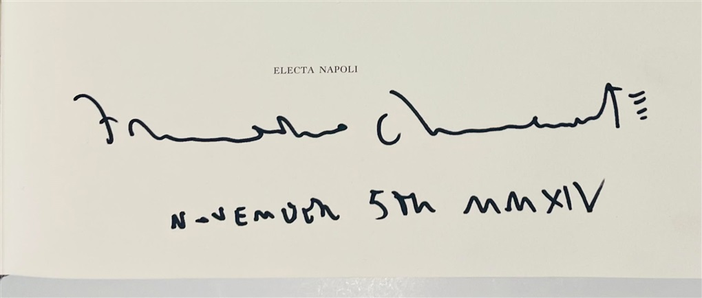 Francesco Clemente Hand signed, inscribed and dated 2014 MMXIV to ...