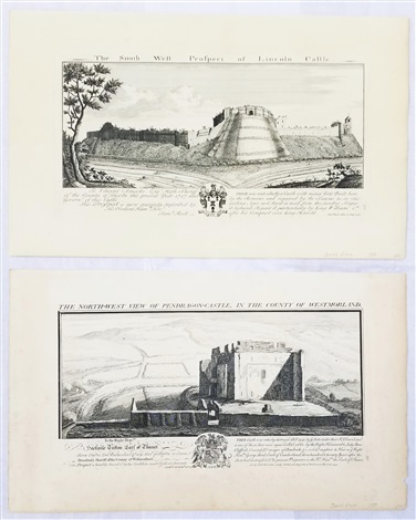 Pendragon Castle and Lincoln Castle by Samuel & Nathaniel Buck on artnet