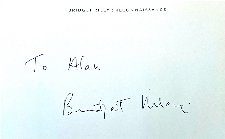 Bridget Riley Reconnaissance hand signed and inscribed by Bridget Riley ...