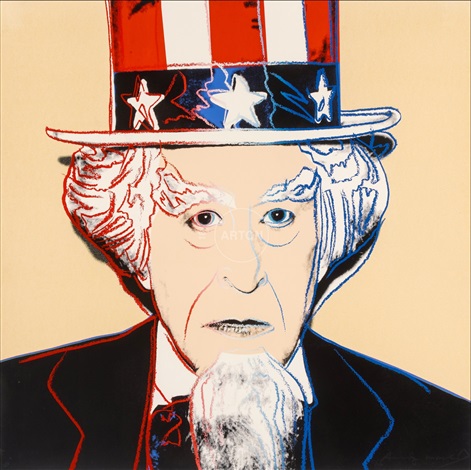 Uncle Sam Color Screenprint with Diamond Dust by Andy Warhol on artnet