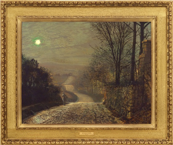 A Figure in the Moonlight by John Atkinson Grimshaw on artnet