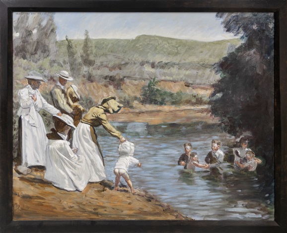 My Mormon Family, SwimmingAfter a Photograph by George Beard, 1895 by ...