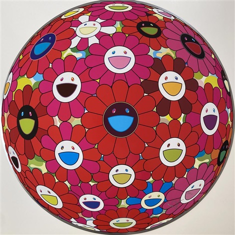 Flowerball 3D - Red, Pink, Blue by Takashi Murakami on artnet