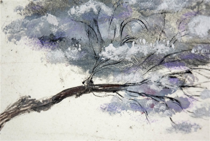 Lineage Arbour - dramatic, embossed, abstract, monoprint on archival ...