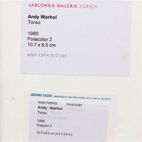 Torso aka Butt - S by Andy Warhol on artnet