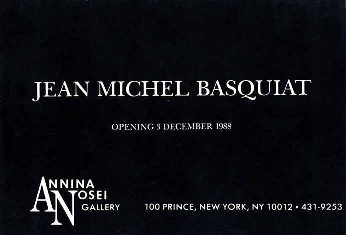 Jean-Michel Basquiat Annina Nosei Gallery NY 1982-1988 Basquiat Annina ...