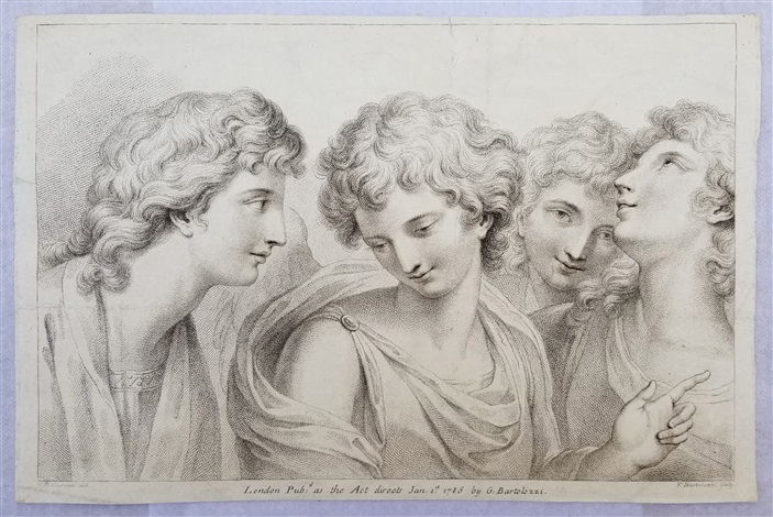 Set of Two Engravings after Cipriani Four Muses Father and Two ...