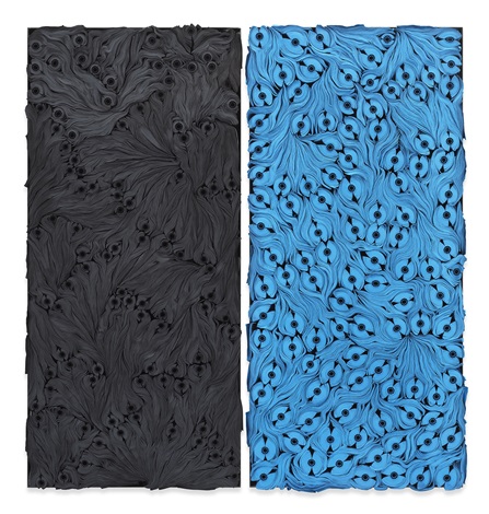 JK2197 Gray and Sky Blue by Jae Ko on artnet