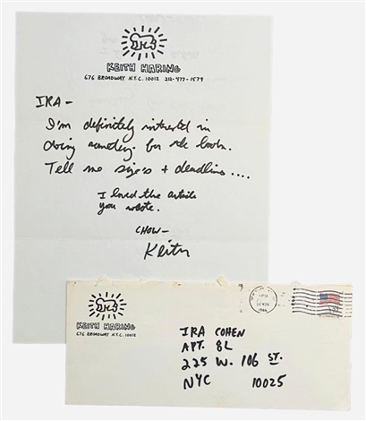 Keith Haring Handwritten letter 1986 Keith Haring letter by Keith ...