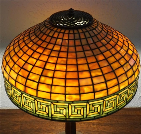 Tiffany Studios Greek Key Table Lamp by Tiffany Studios on artnet