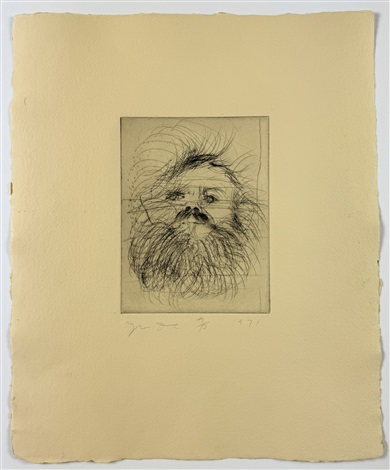Self Portrait plate four from Self Portraits portfolio by Jim Dine on ...