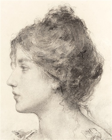 Portrait dune Jeune Femme by Alexej Alexejewitsch Harlamoff on artnet