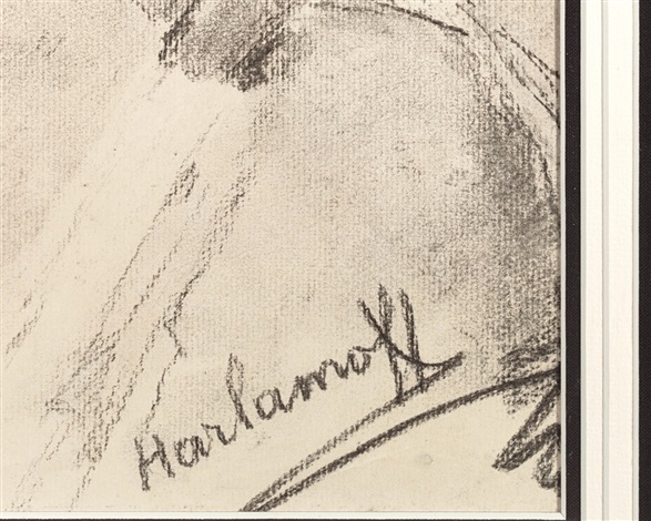 Portrait dune Jeune Femme by Alexej Alexejewitsch Harlamoff on artnet