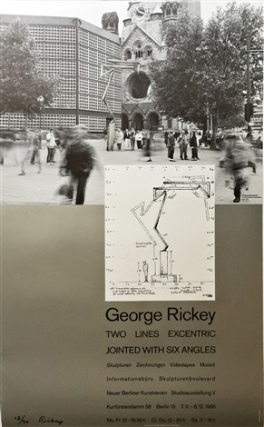 Two Lines Excentric Jointed with Six Angles by George Rickey on artnet