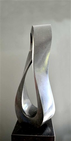 Mobius H3 1350 - dark, smooth, polished, abstract, black granite ...