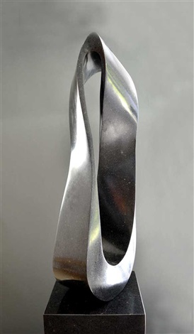 Mobius H3 1350 - dark, smooth, polished, abstract, black granite ...