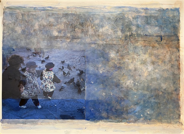 Kathryn and Elise in the Piazza Santa Croce by Peter Solow on artnet