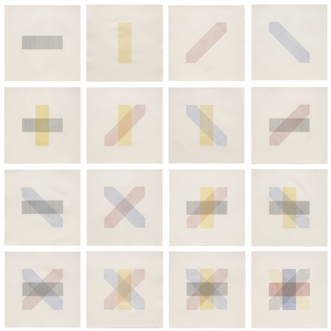 Bands of Color in Four Directions and All Combinations by Sol LeWitt on ...