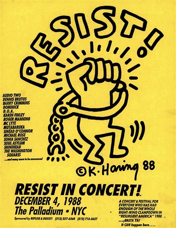Keith Haring Resist in Concert 1988 by Keith Haring on artnet