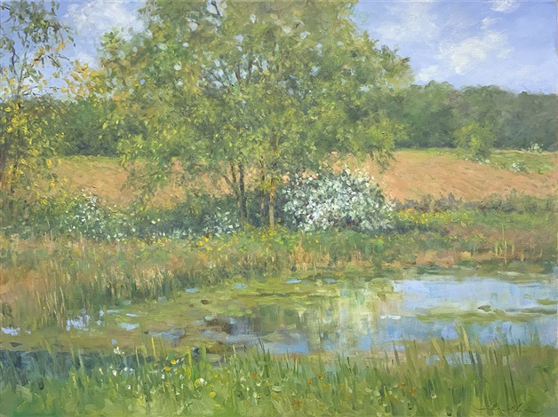 Pond with Berry Blossoms by Thomas McNickle on artnet