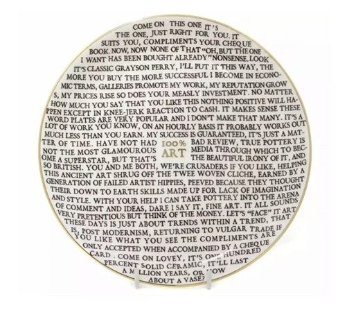100 Art Plate by Grayson Perry on artnet