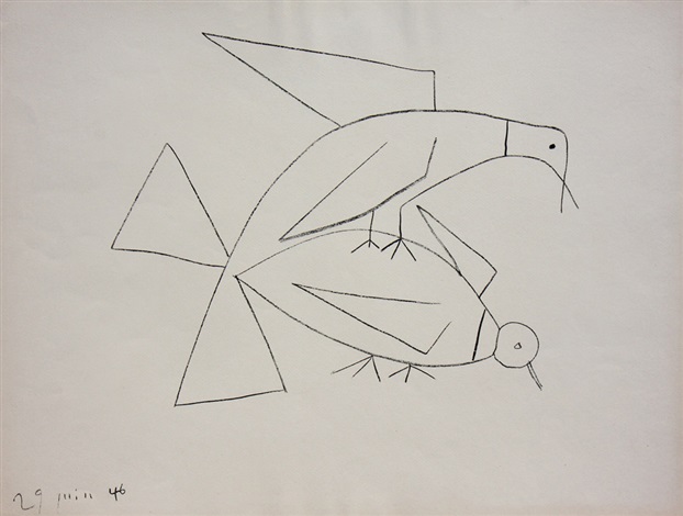 Les Deux Tourterelles II B. 406 Two Turtle-doves by Pablo Picasso on artnet