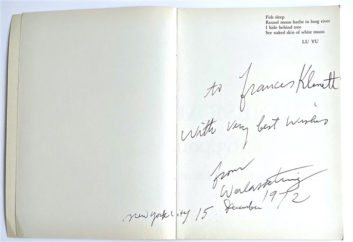 Chinese Moonlight signed, dated and inscribed by Walasse Ting by ...