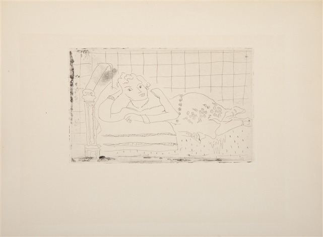 Figure Allongee sur un lit dacajou by Henri Matisse on artnet