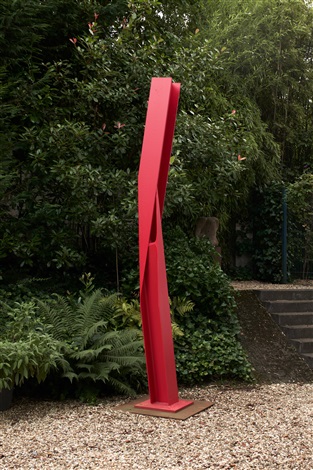 Stele rot by Peter Schwickerath on artnet