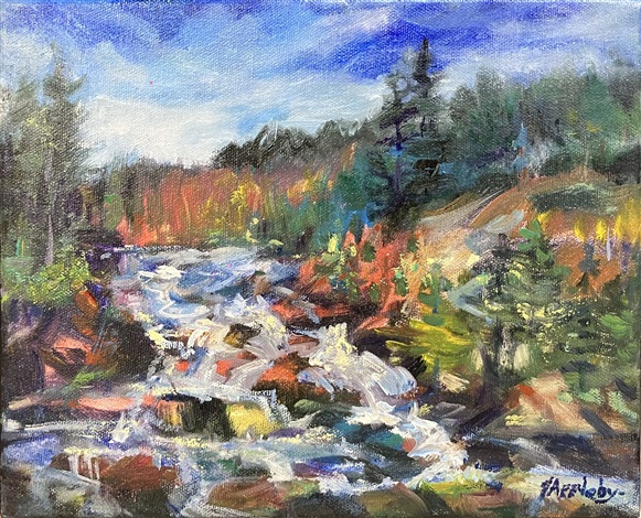 Bow Falls Cascading by Jane Appleby on artnet