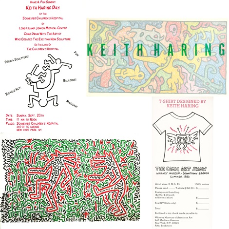 Keith Haring 1987-1996 set of 30 announcements by Keith Haring on artnet