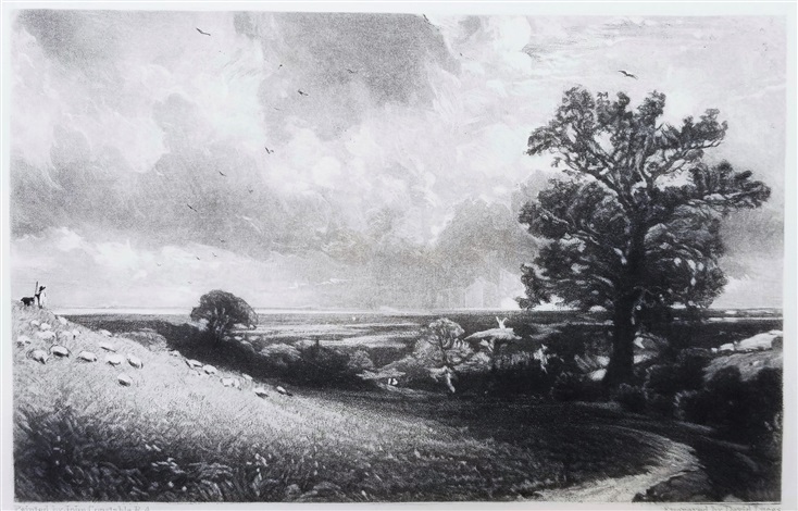 Set of Two Mezzotint Engravings from Constables English Landscape ...