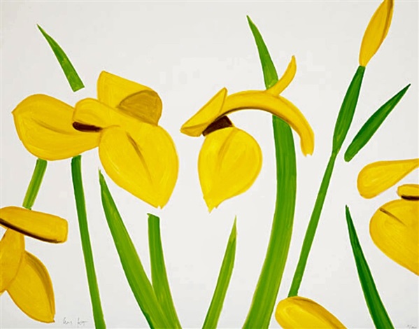 Yellow Flags on White by Alex Katz on artnet