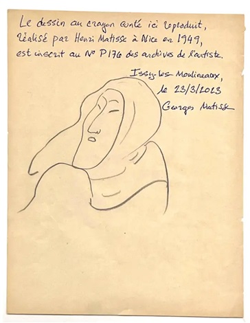 DRAWING MASQUE DESKIMO CRAYON by Henri Matisse on artnet