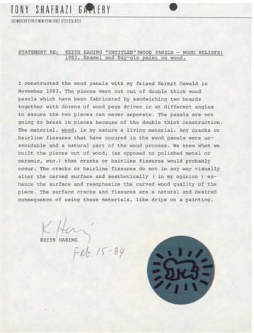 Signed Keith Haring letter 1984 by Keith Haring on artnet