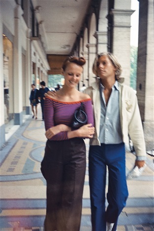 Eric Boman and Grace Coddington on Rue de Rivoli, Paris by Peter ...