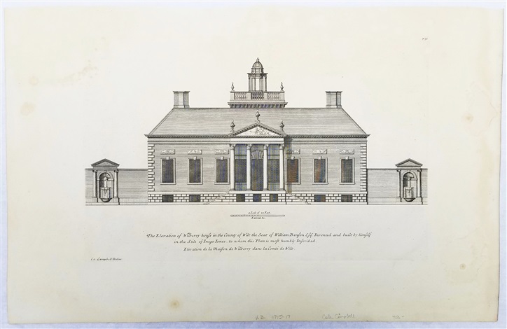 Set of Two Engravings from Campbells Vitruvius Britannicus by Colen ...