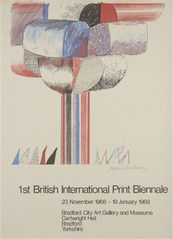 Hand Signed 1st British International Print Biennale Poster by David ...