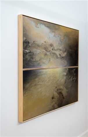 Prairie Shadows - gold, contemporary, abstract, painting, acrylic on ...